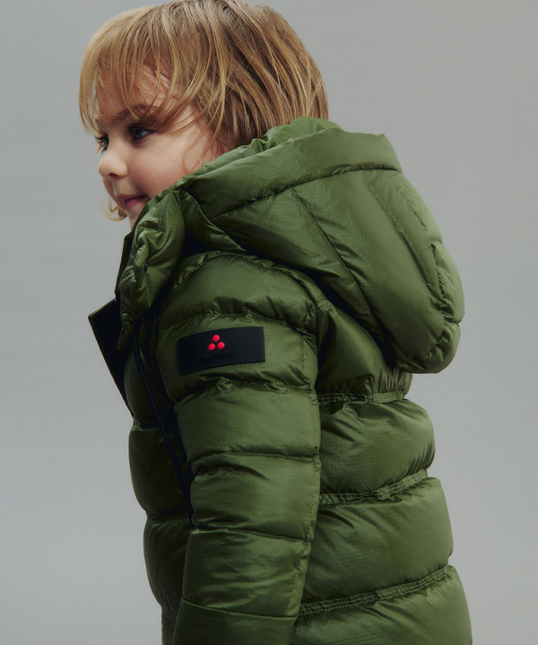 Shiny Ripstop Bomber Jacket, color Cypress Green | Peuterey