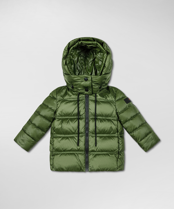 Shiny Ripstop Bomber Jacket, color Cypress Green | Peuterey