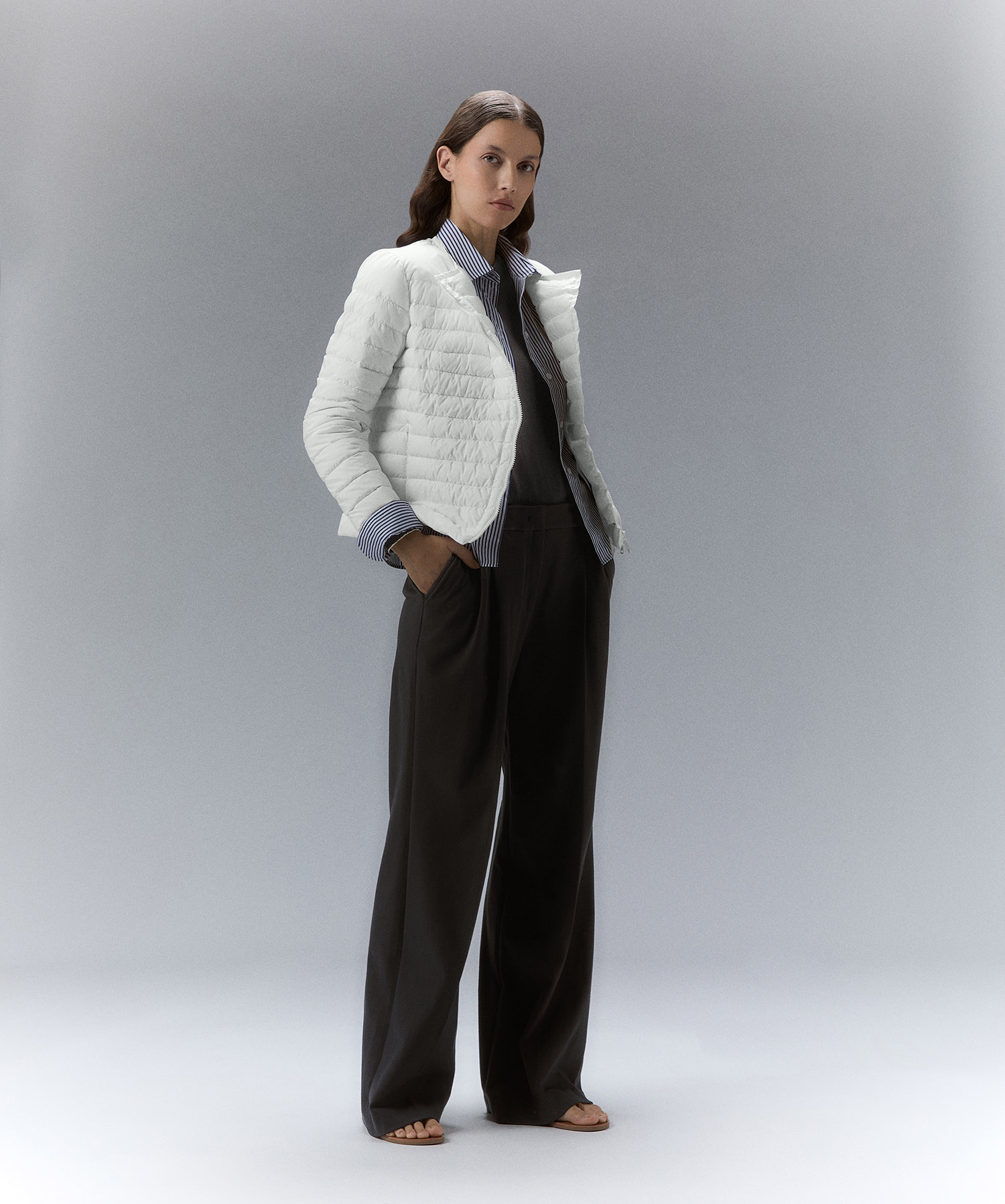 Waisted down jacket with slanted zip, color Scroll | Peuterey