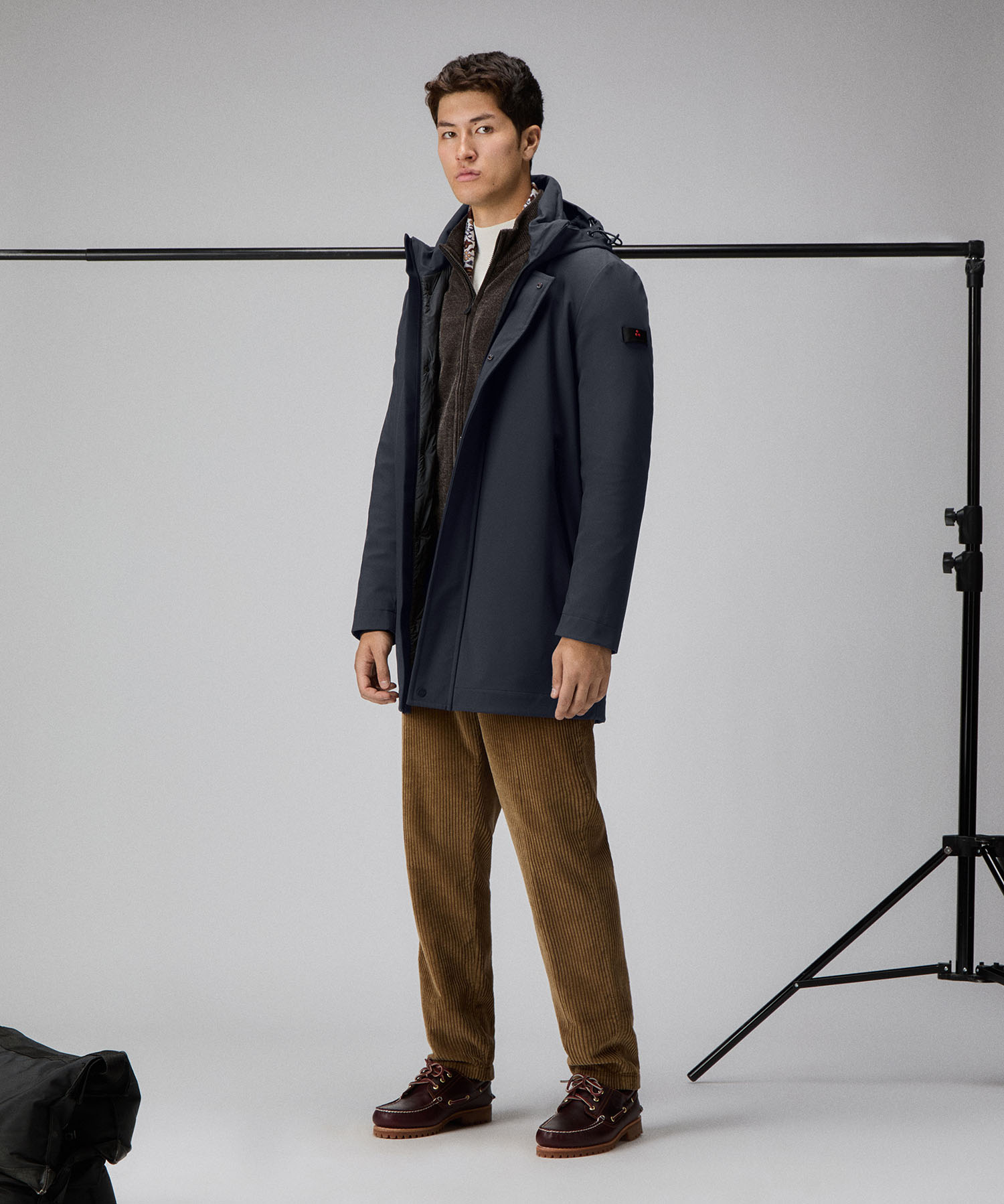 Trench a tre strati minimal e tecnico, colore Blu Grafite | Peuterey