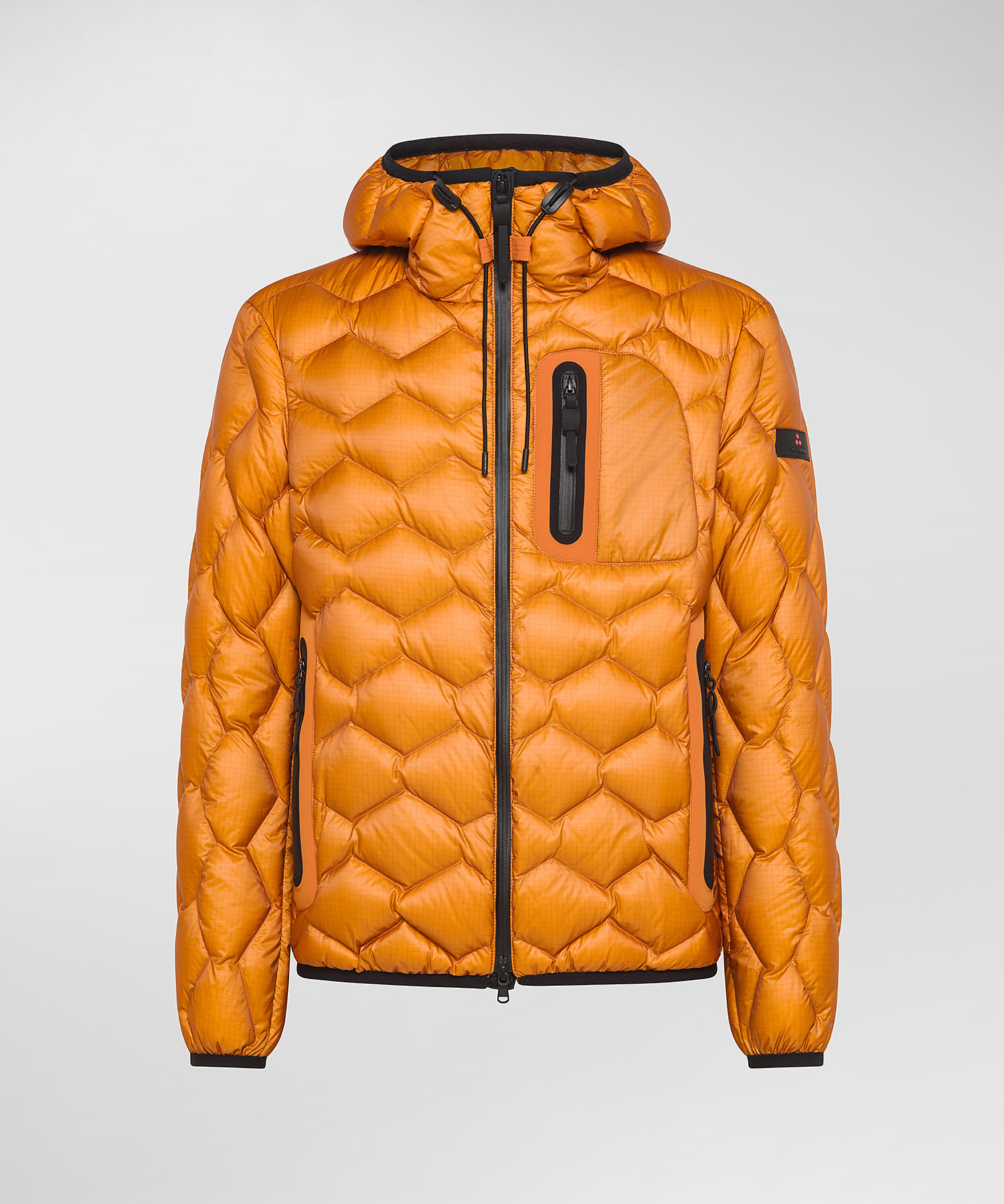 Modern Down Jacket With Geometric Quilting, color Maple Sugar | Peuterey